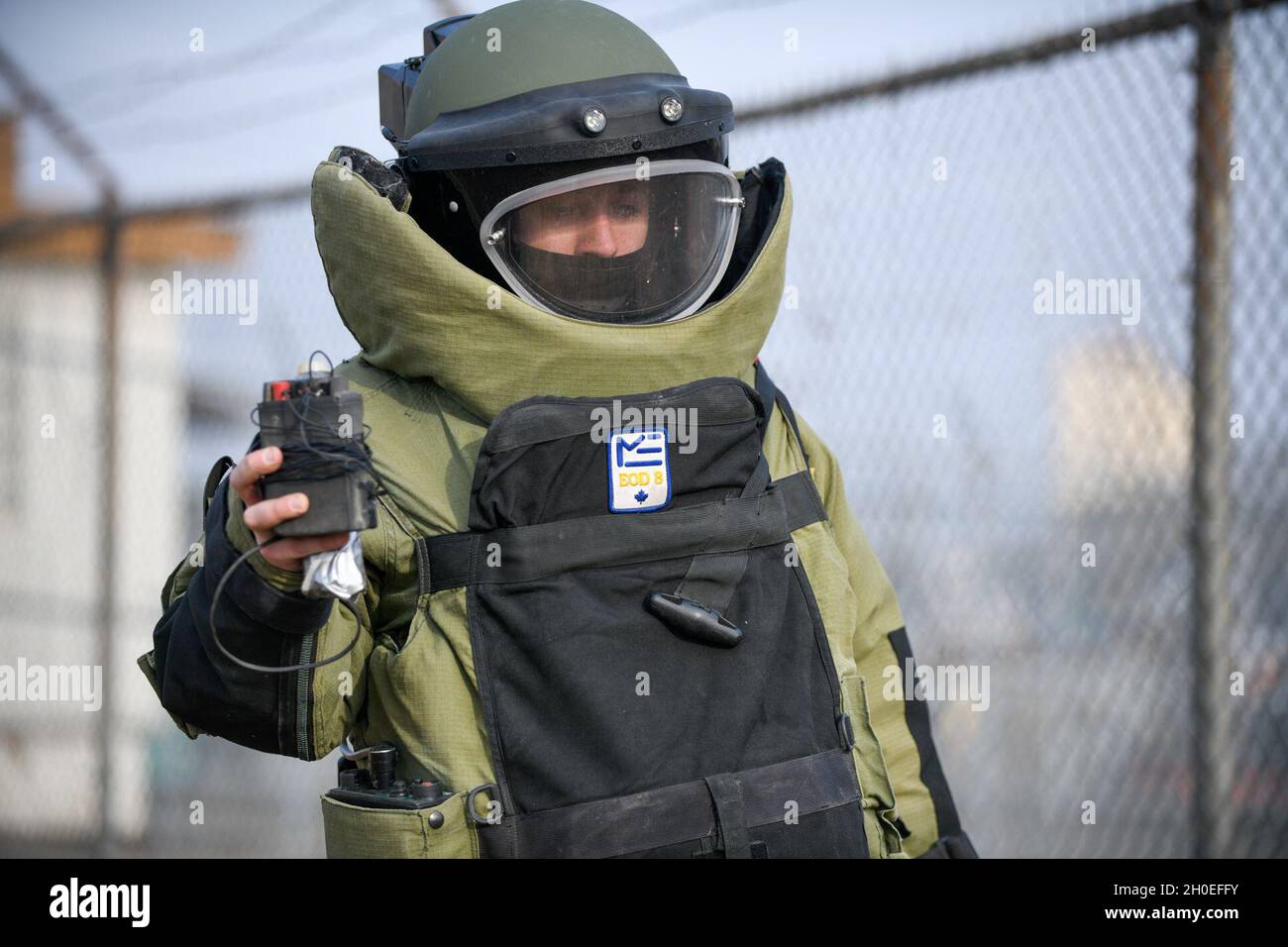 CAMP HUMPHREYS, Republic of Korea - Sgt. Alexander Spears, an explosive ordnance disposal (EOD ...