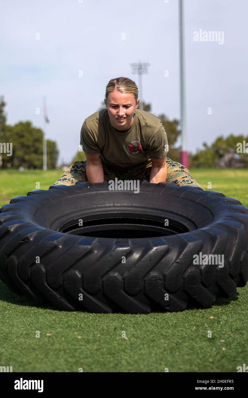 U.S. Marine 2nd Lt. Riley Compton, the logistics officer for Marine ...