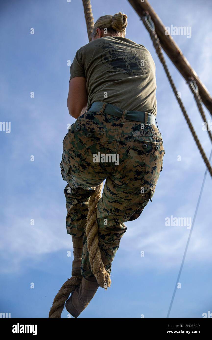 U.S. Marine 2nd Lt. Riley Compton, the logistics officer for Marine ...