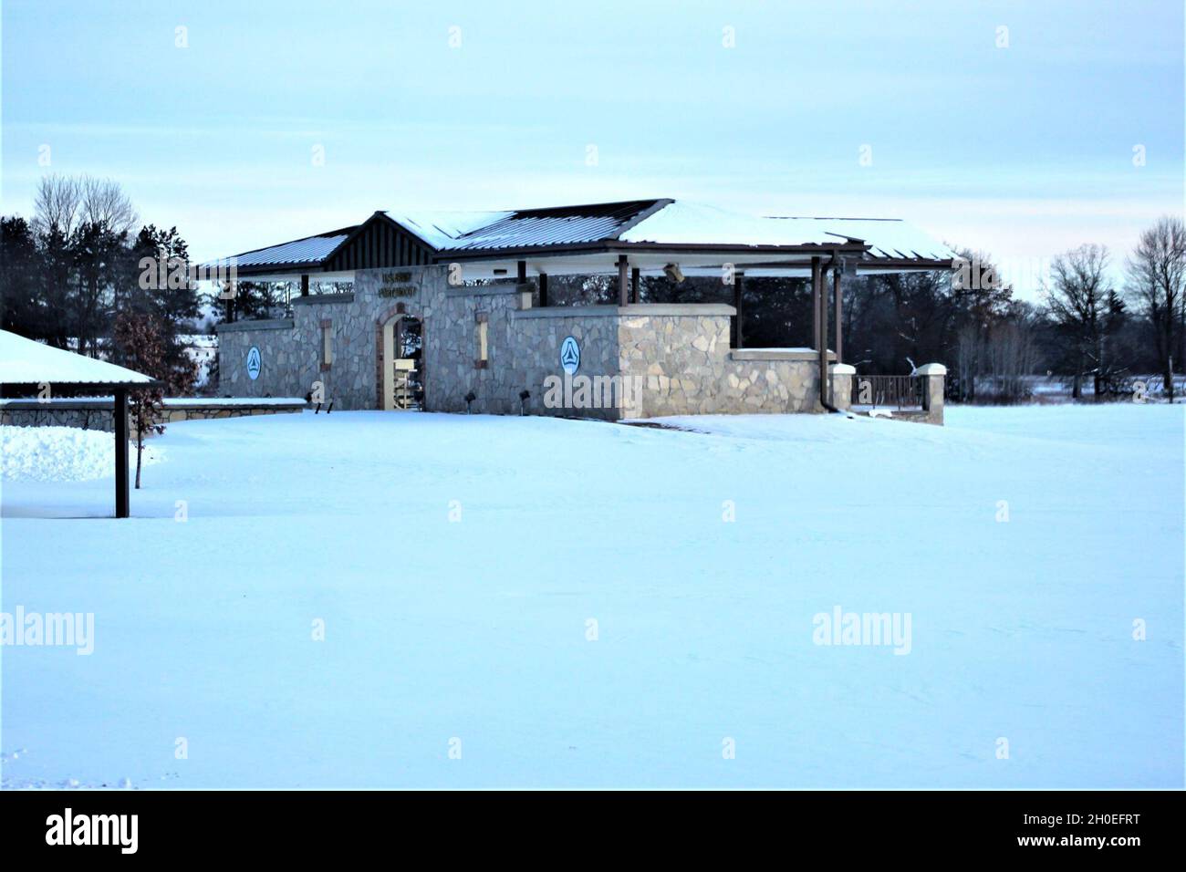 The installation parade field is shown Feb. 11, 2021, at Fort McCoy ...