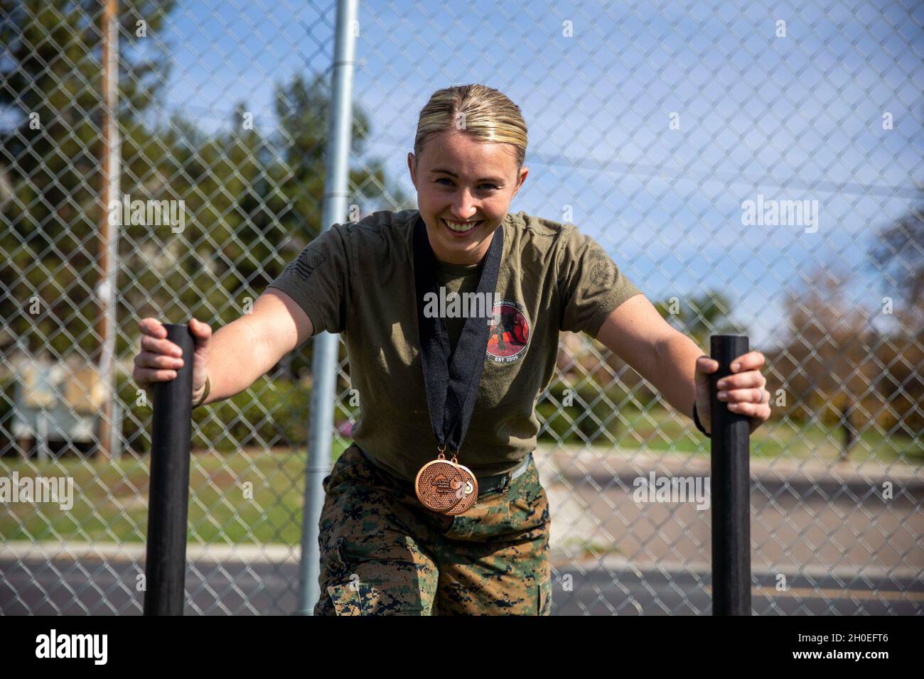 U.S. Marine 2nd Lt. Riley Compton, the logistics officer for Marine ...
