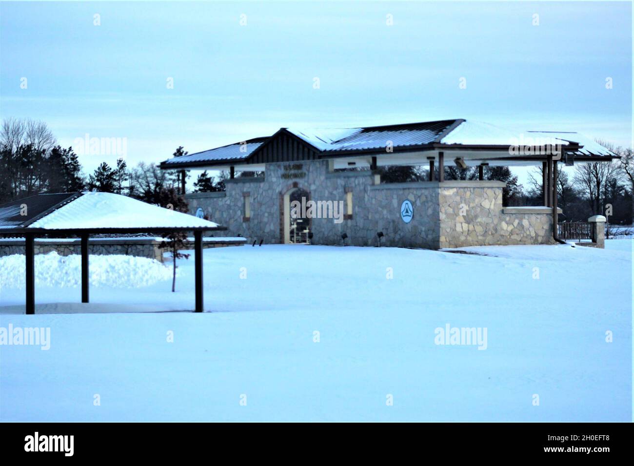 The installation parade field is shown Feb. 11, 2021, at Fort McCoy ...