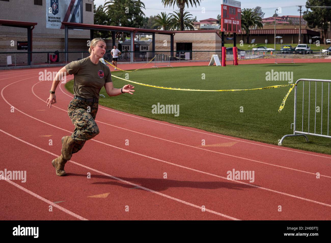 U.S. Marine 2nd Lt. Riley Compton, the logistics officer for Marine ...