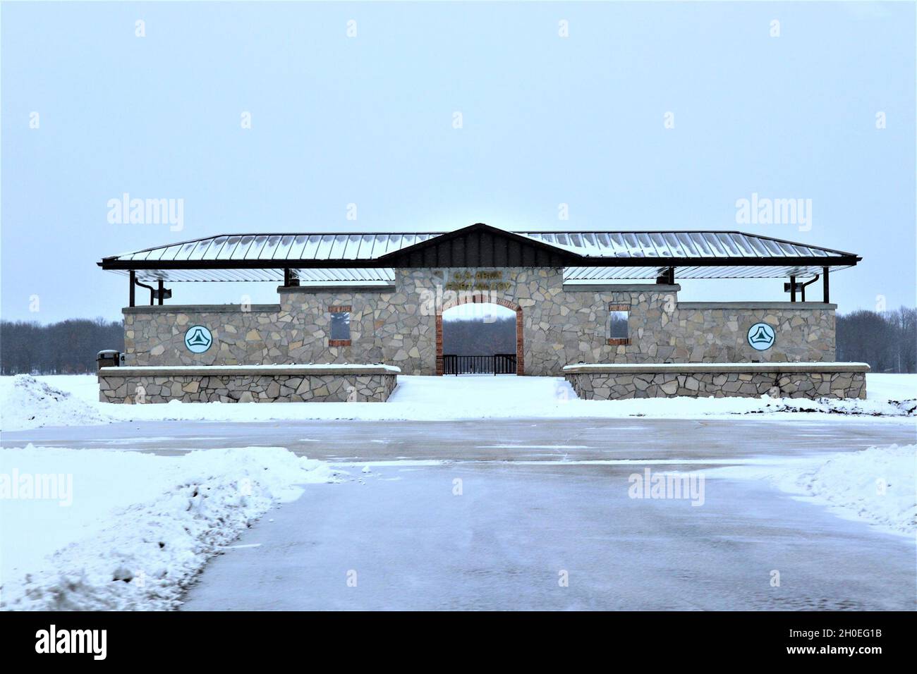 The installation parade field is shown Feb. 11, 2021, at Fort McCoy ...