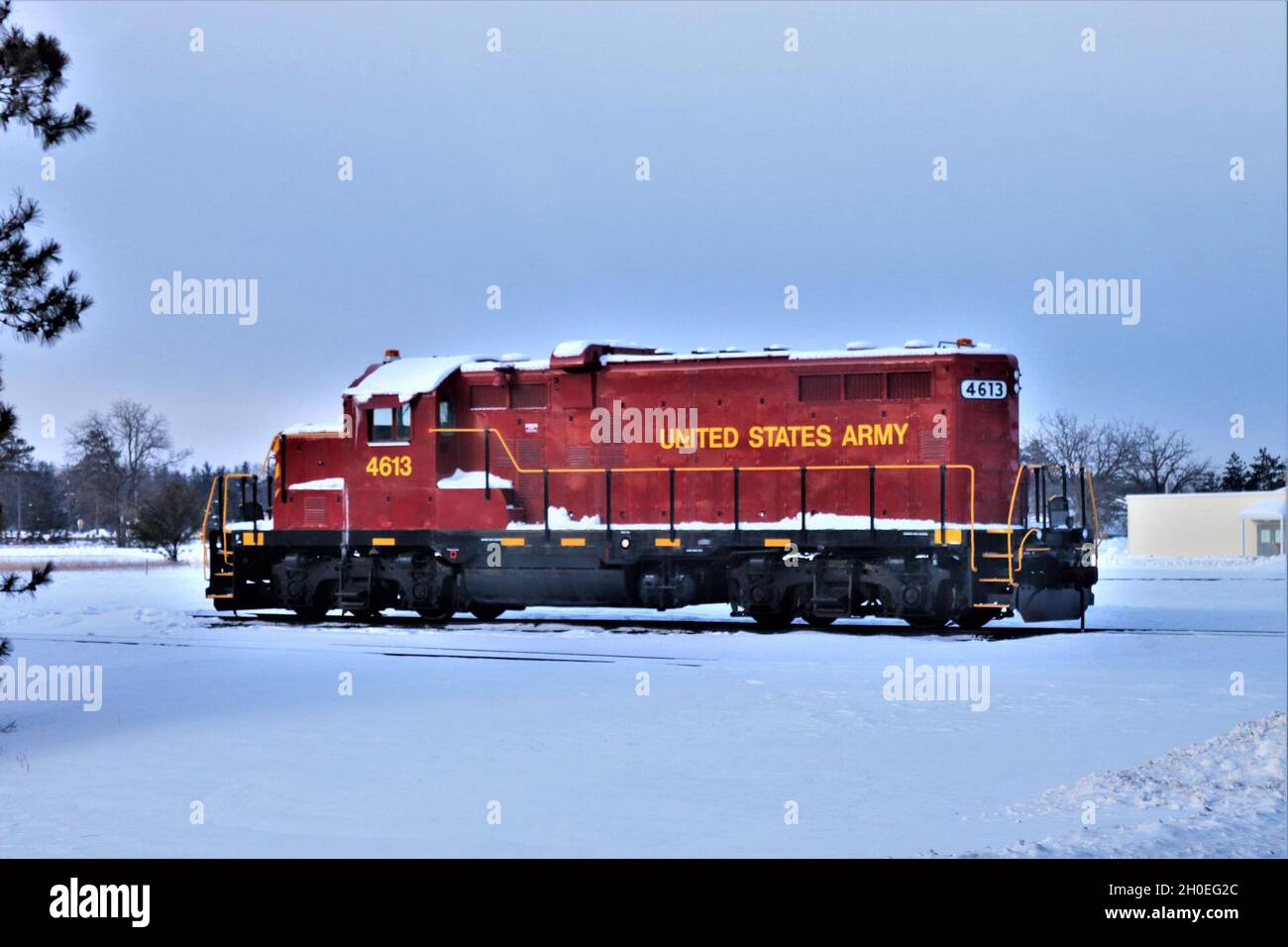 A U.S. Army locomotive used as part of rail operations is shown Feb. 11 ...