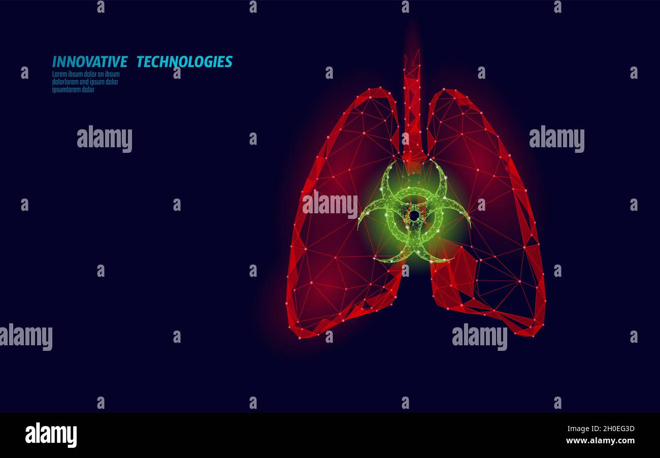 3D human lungs medicine toxicity research concept. Respiratory virus ...