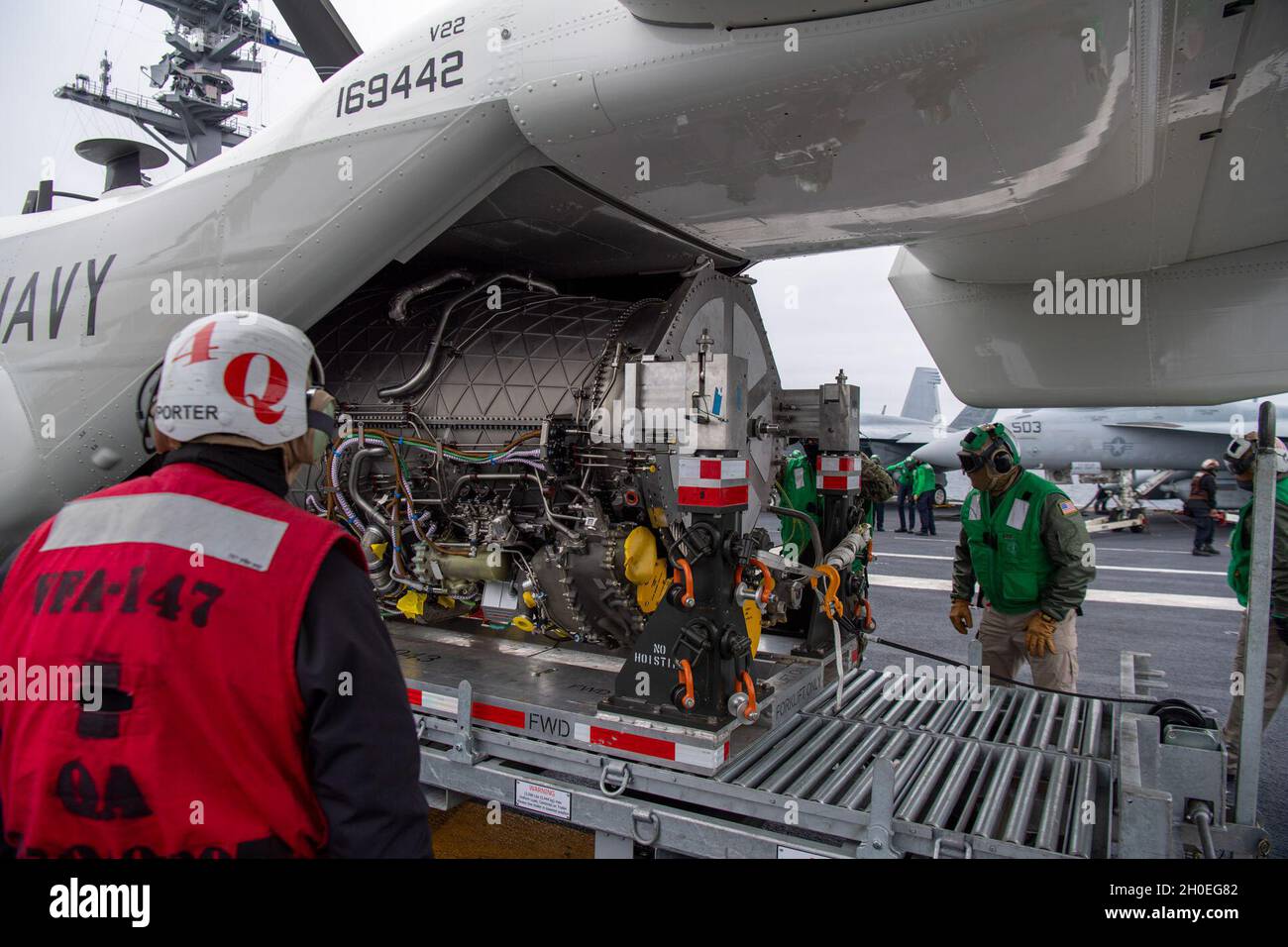 210211-N-MD461-1164 PACIFIC OCEAN (Feb. 11, 2021) Sailors assigned to ...