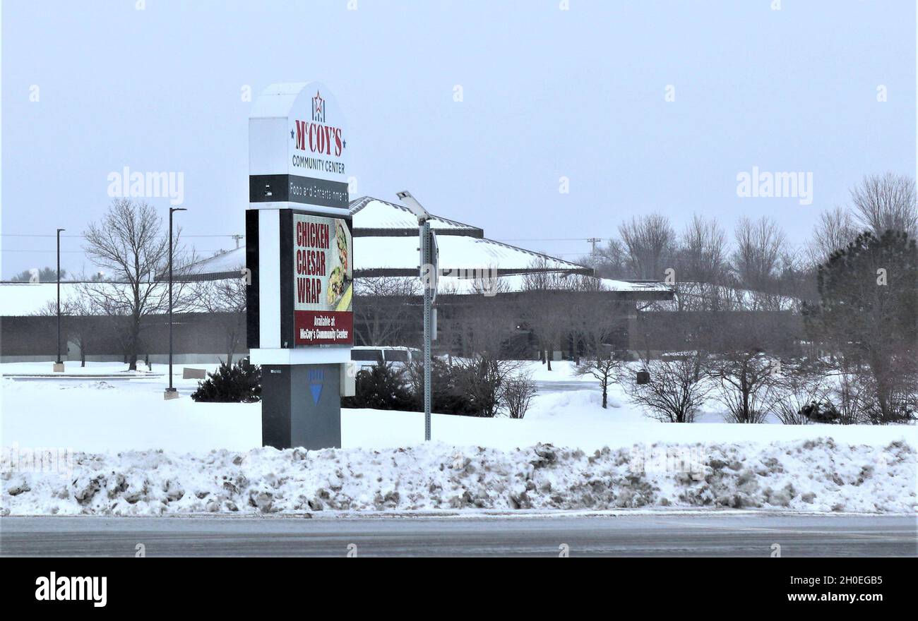 McCoy’s Community Center is shown Feb. 11, 2021, at Fort McCoy, Wis ...