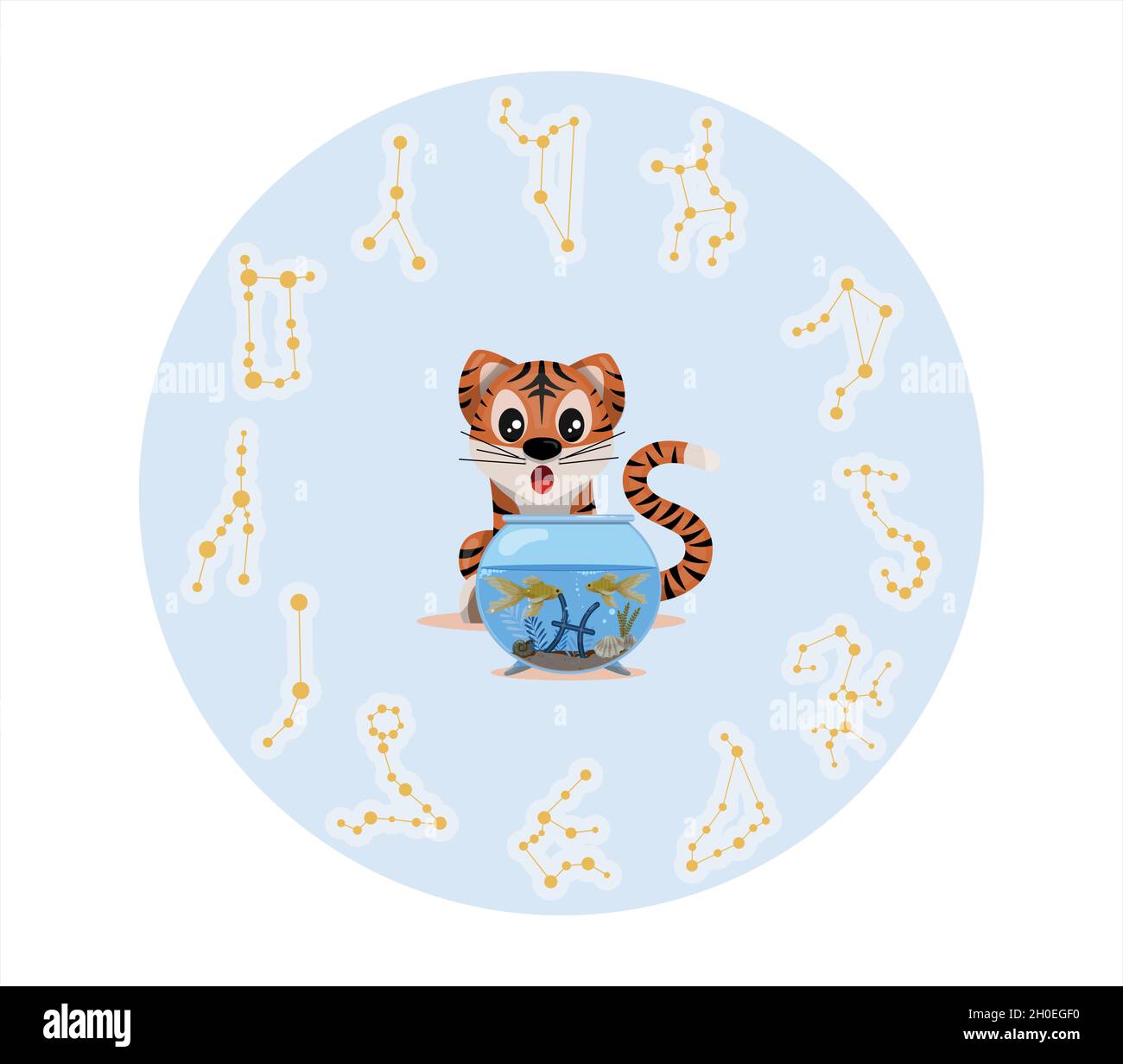 Horoscope circle chinese zodiac signs hi-res stock photography and ...