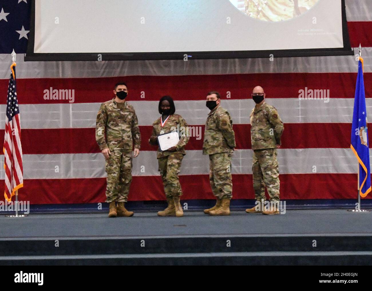 Graduates from Airman Leadership School Class 21-2 receive awards ...