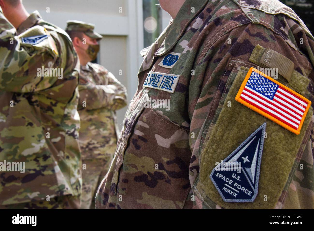 The Space Force patch worn by a newly sworn-in Guardian currently ...