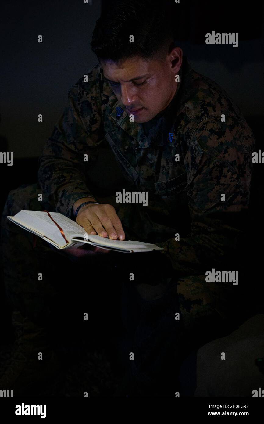 U.S. Marine Corps Sgt. Avery Luengo, the platoon sergeant for G-6 ...