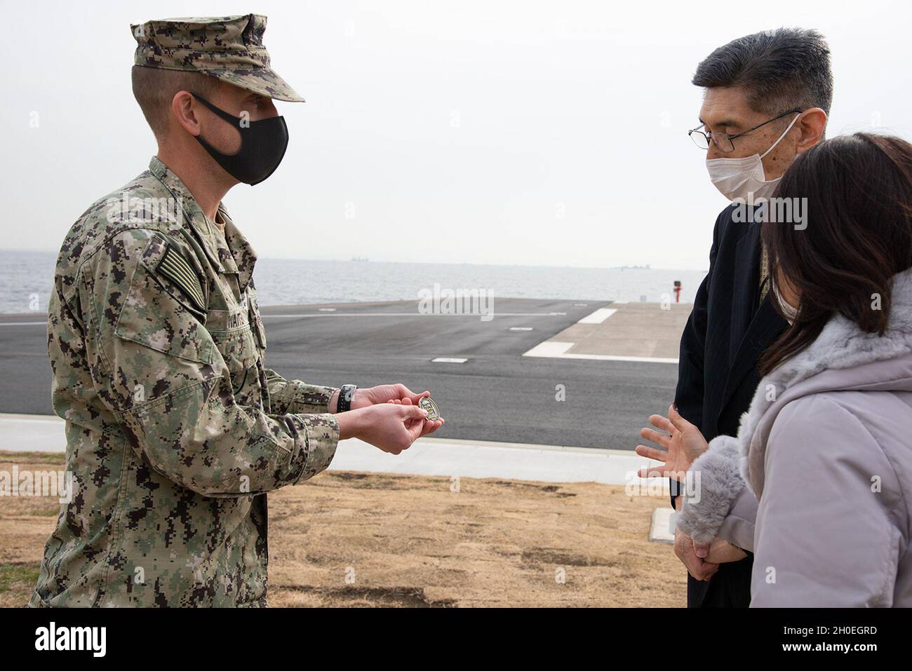 YOKOSUKA, Japan (Feb. 12, 2021) — Cmdr. Benjamin Waite, Commander ...