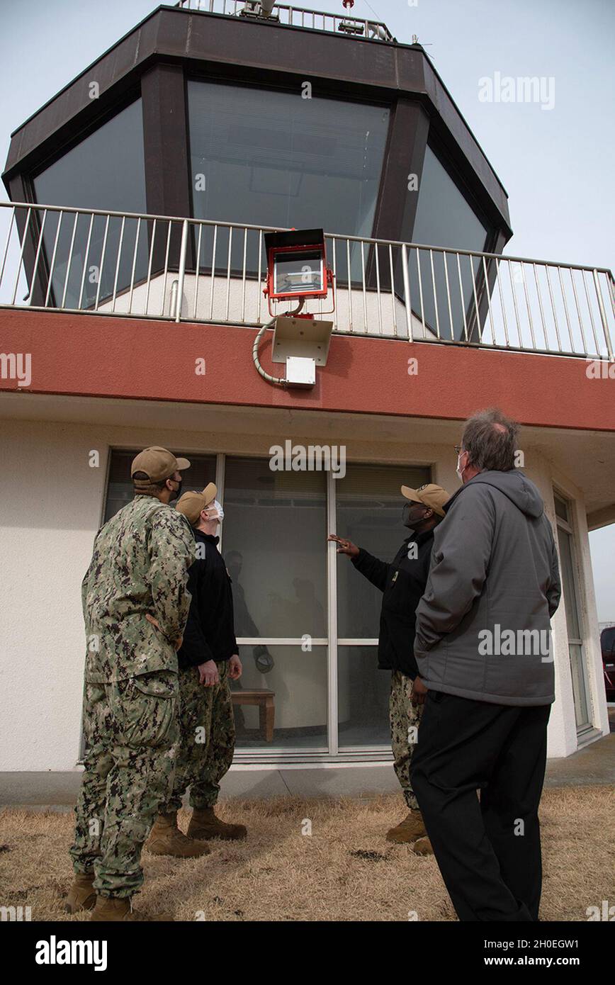 YOKOSUKA, Japan (Feb. 12, 2021) — The newly repaired helipad onboard ...