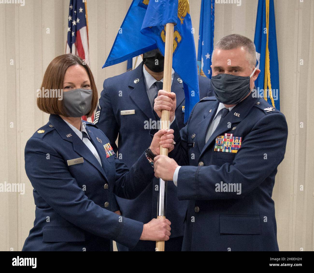A formal unit re-designation and change of command ceremony for the 102nd Force Support Flight ...