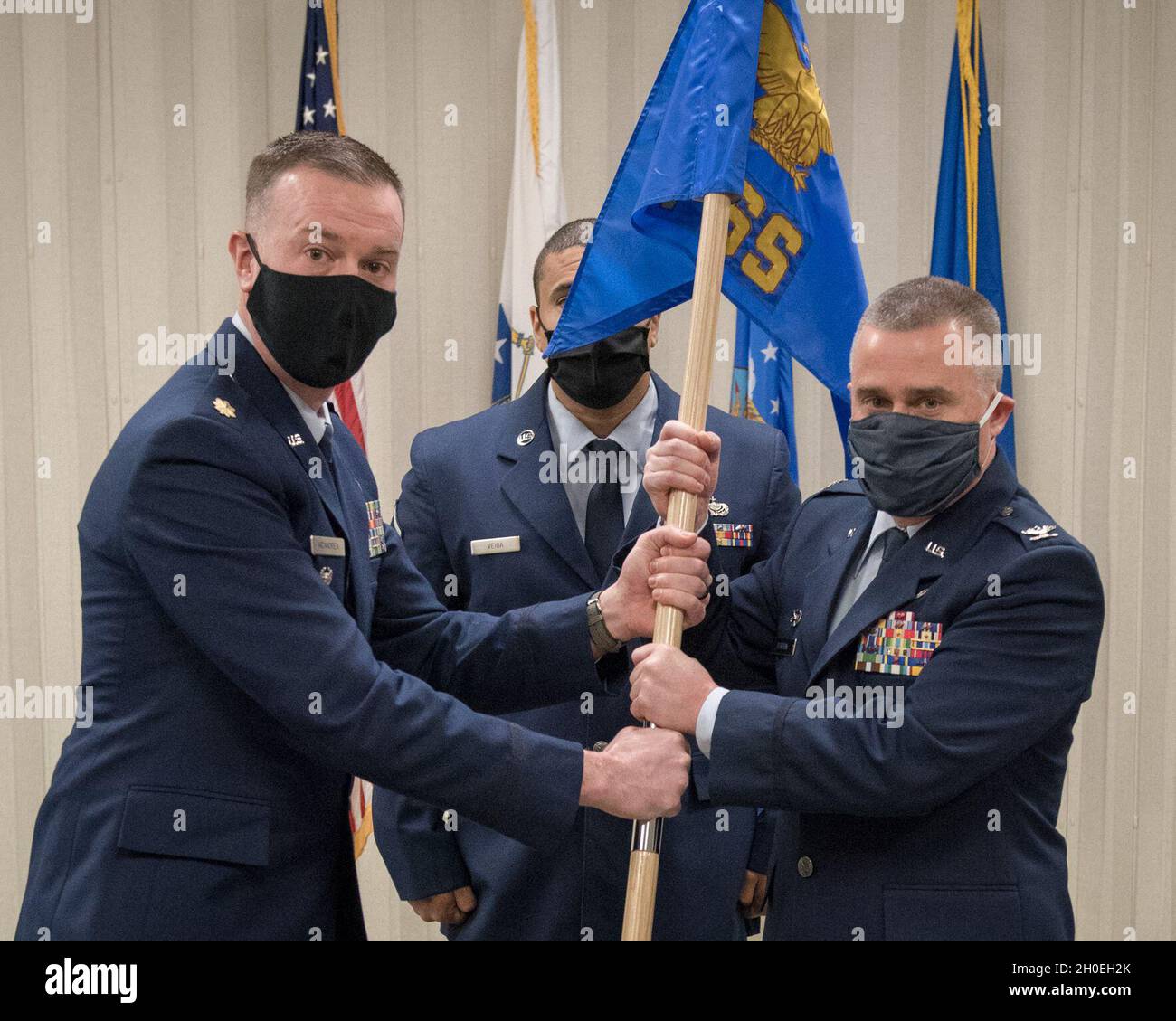 A formal unit re-designation and change of command ceremony for the 102nd Force Support Flight ...