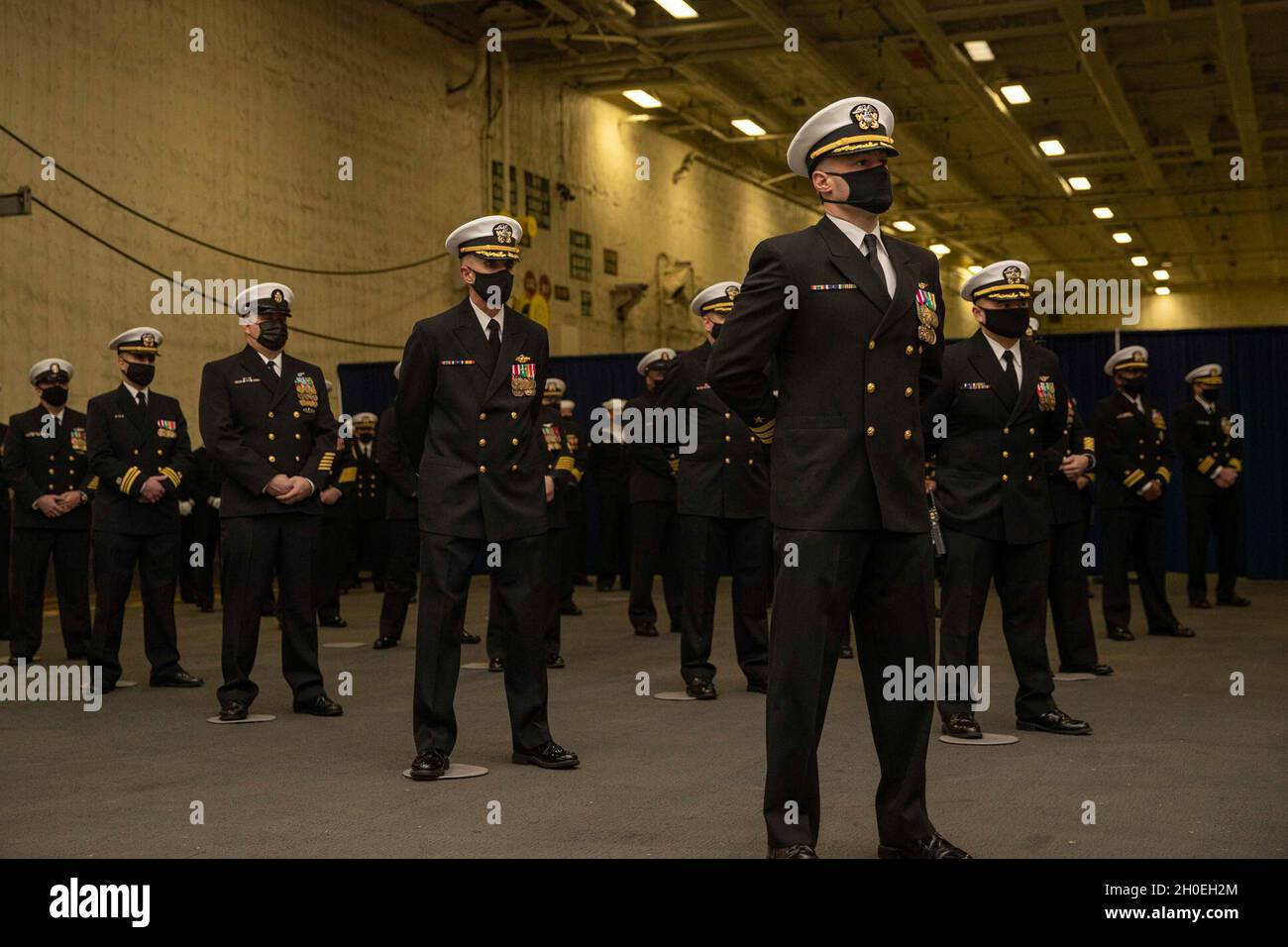 USS Gerald R. Ford’s (CVN 78) department heads and departmental leading ...