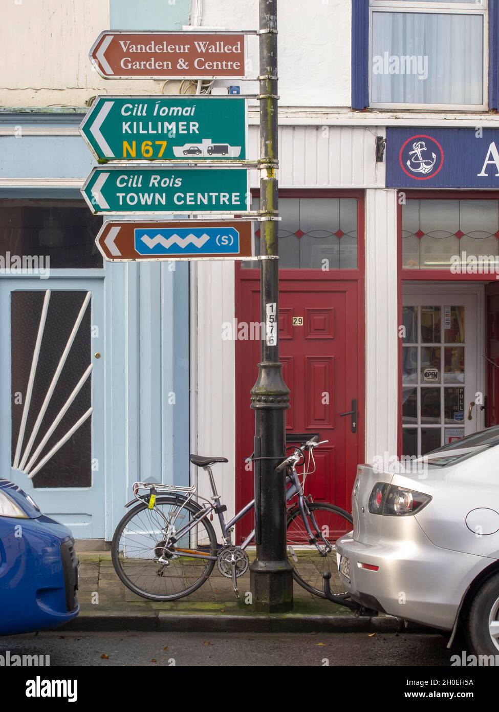 Road signs in Kilrush County Clare Ireland Stock Photo - Alamy