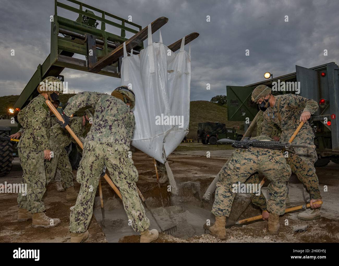 Vandenberg Air Force Base, CA - Pacific Fleet Seabees from Naval Mobile ...