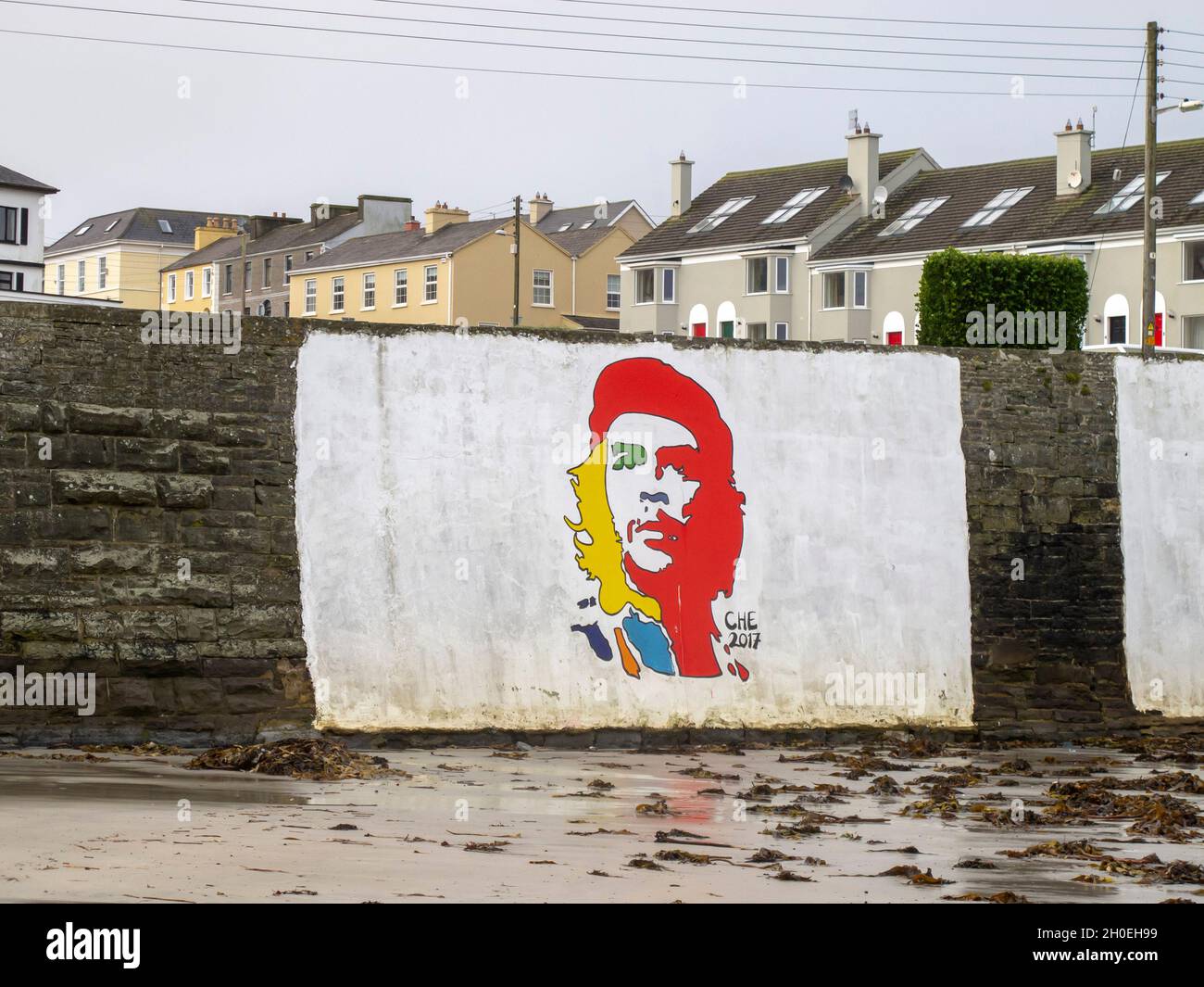 Che Guevara Mural in Kilkee County Clare Ireland Stock Photo - Alamy