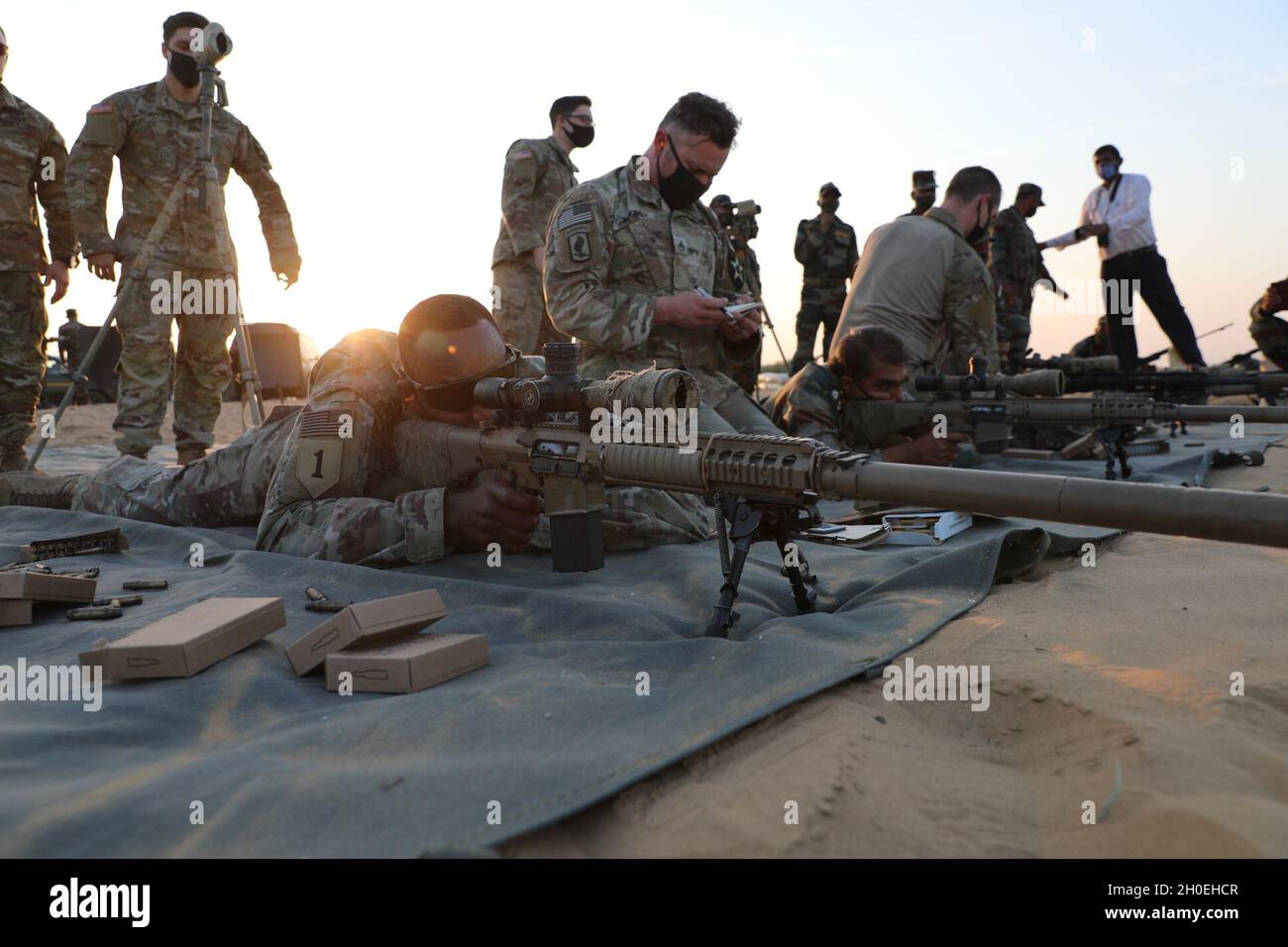 Leaders from the Indian Army's 170th Infantry Brigade and U.S. Army's 1 ...