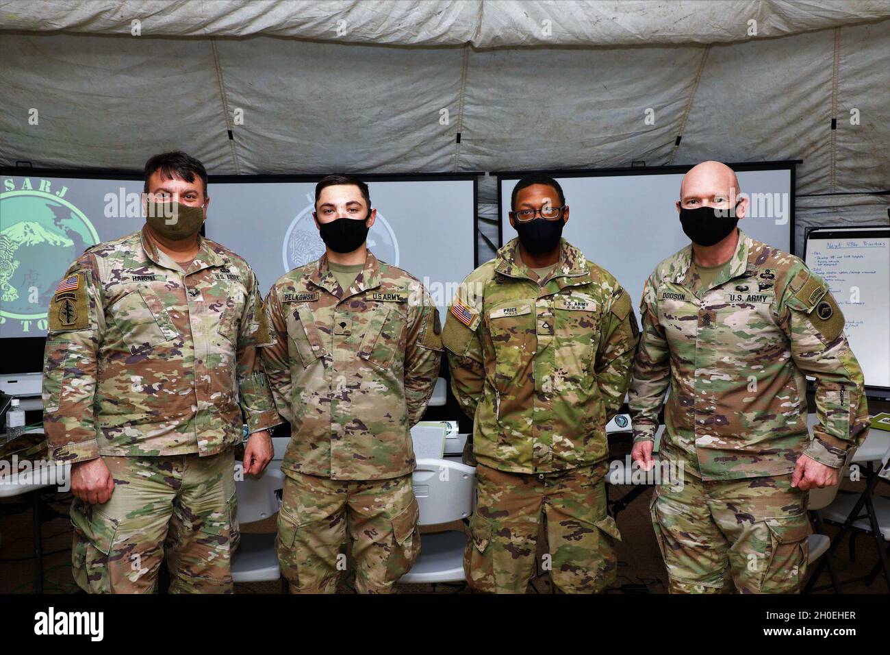 Spc. Roman Pelkowski, and Pfc. J’Vone Price, 307th Expeditionary Signal ...