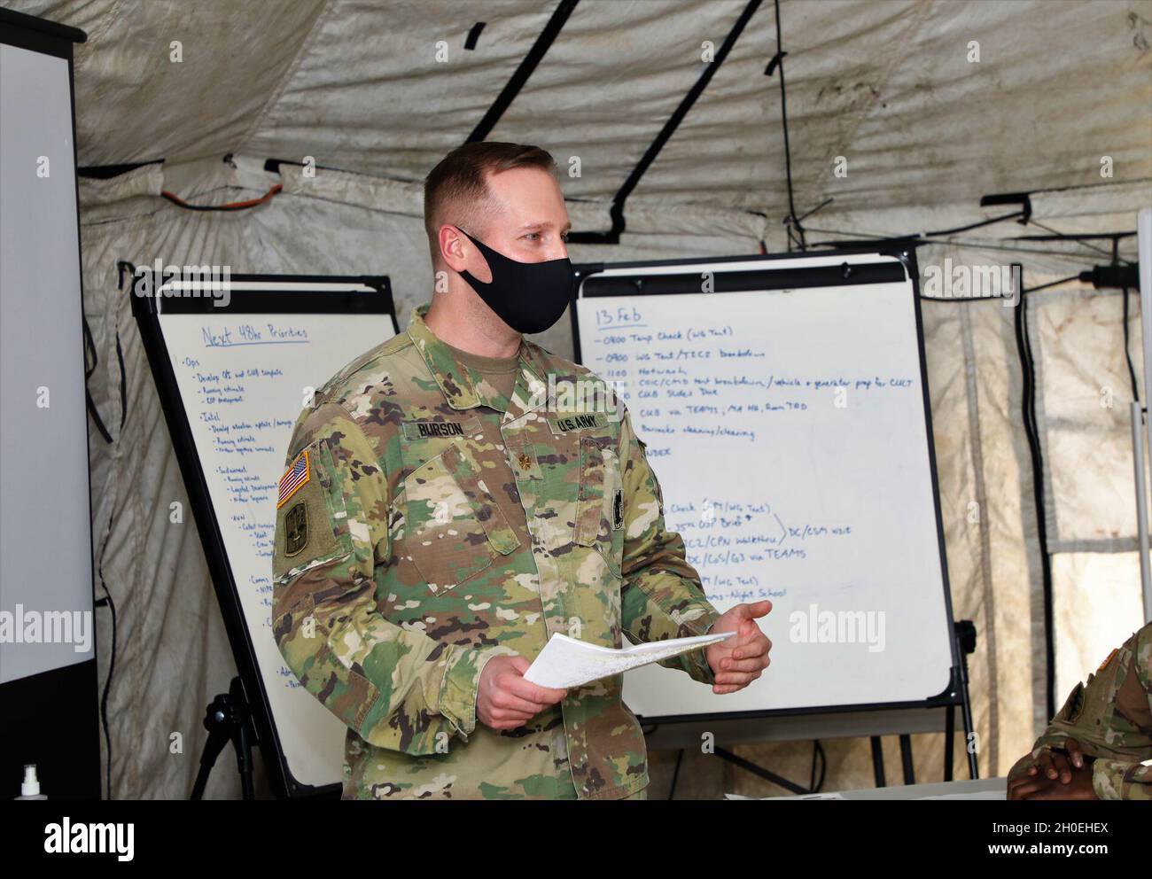 Maj. Brenden Burson, 35th Combat Sustainment Support Battalion support ...