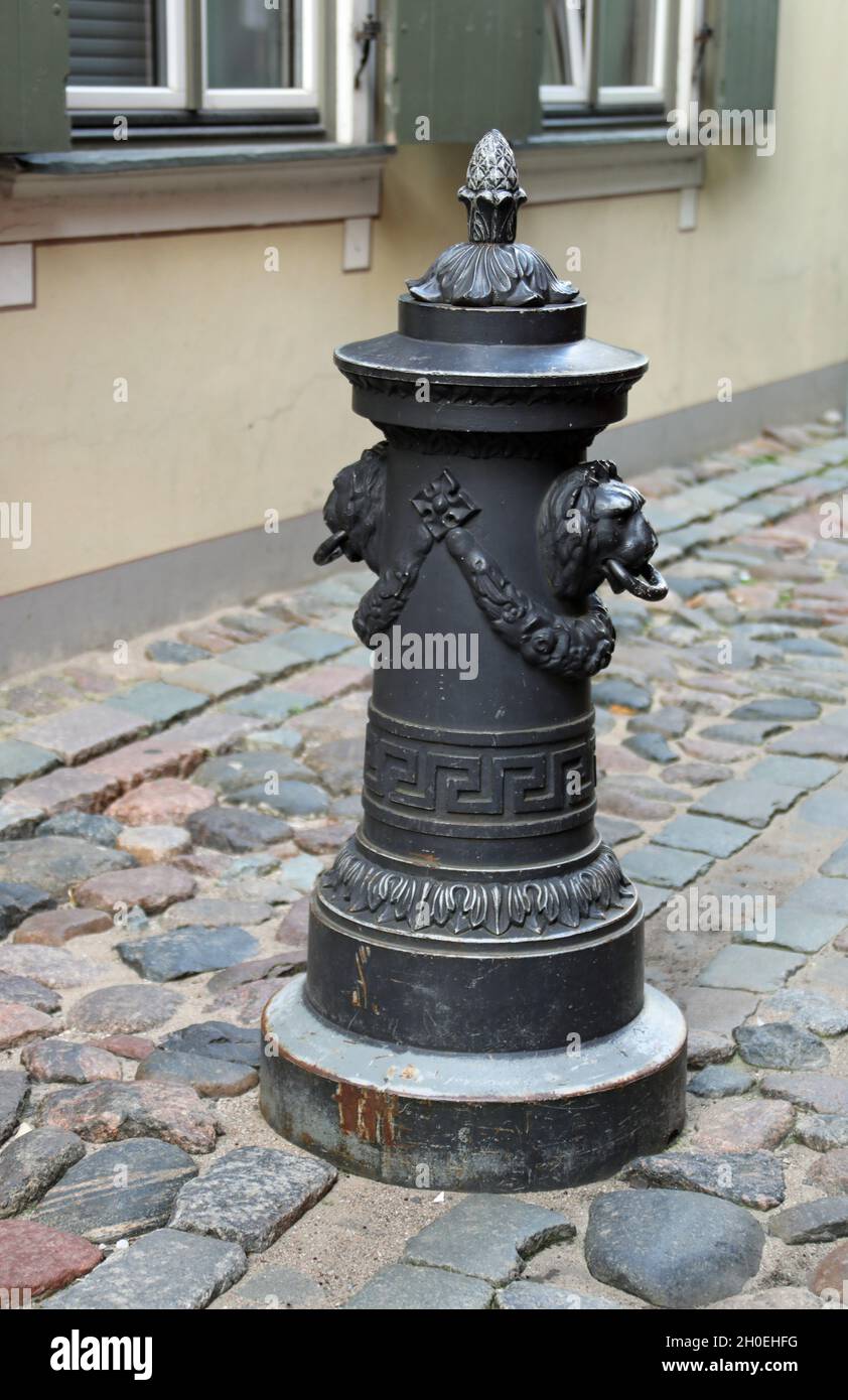 Soviet era street post in Riga Stock Photo - Alamy