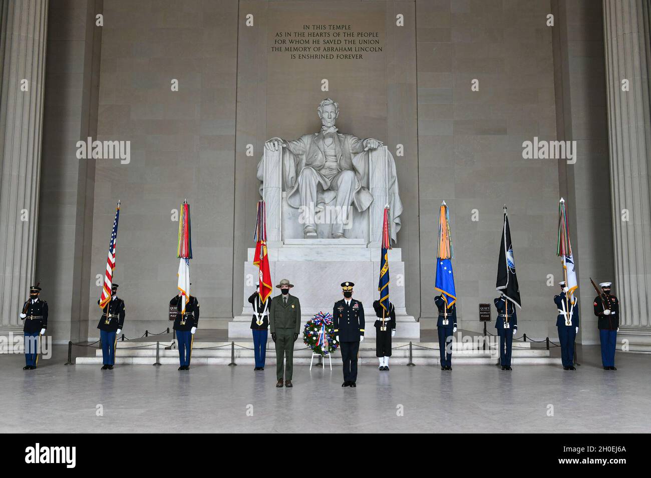 A member of the National Park Service and U.S. Army Maj. Gen. Omar J ...