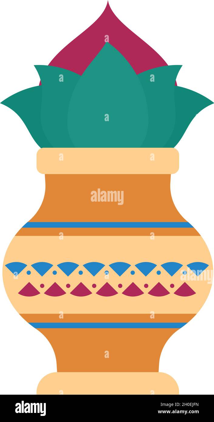 kumbh kalash icon on white background Stock Vector Image & Art - Alamy