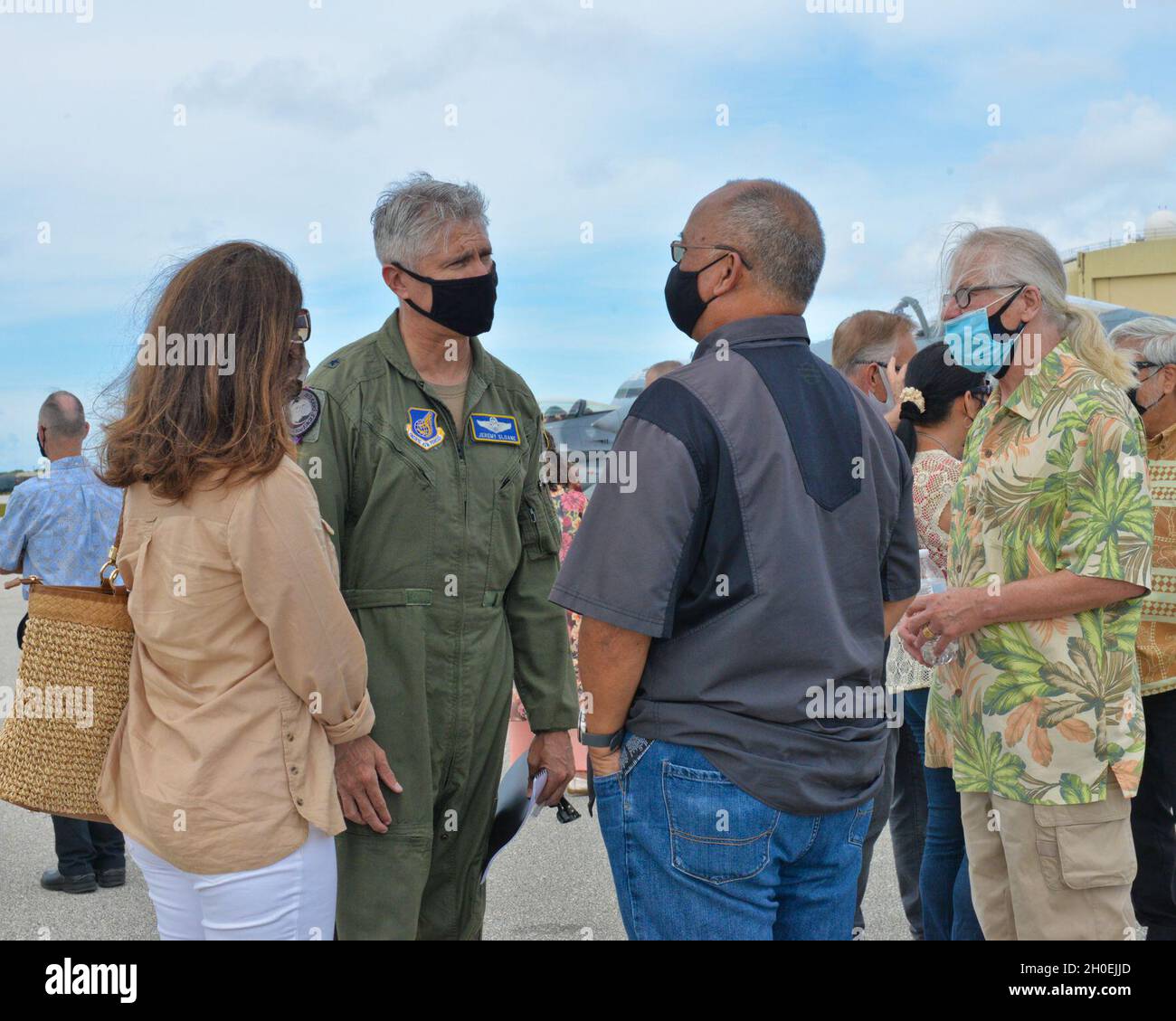 U.S. Air Force Brig. Gen. Jeremy Sloane, 36th Wing commander, speaks ...