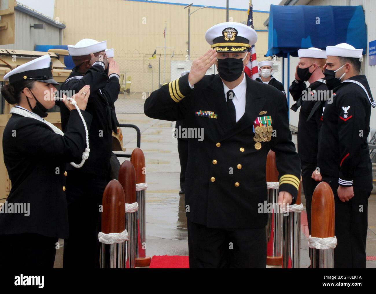 SAN DIEGO (Feb. 12, 2021) Cmdr. Douglas Cole arrives to Maritime ...