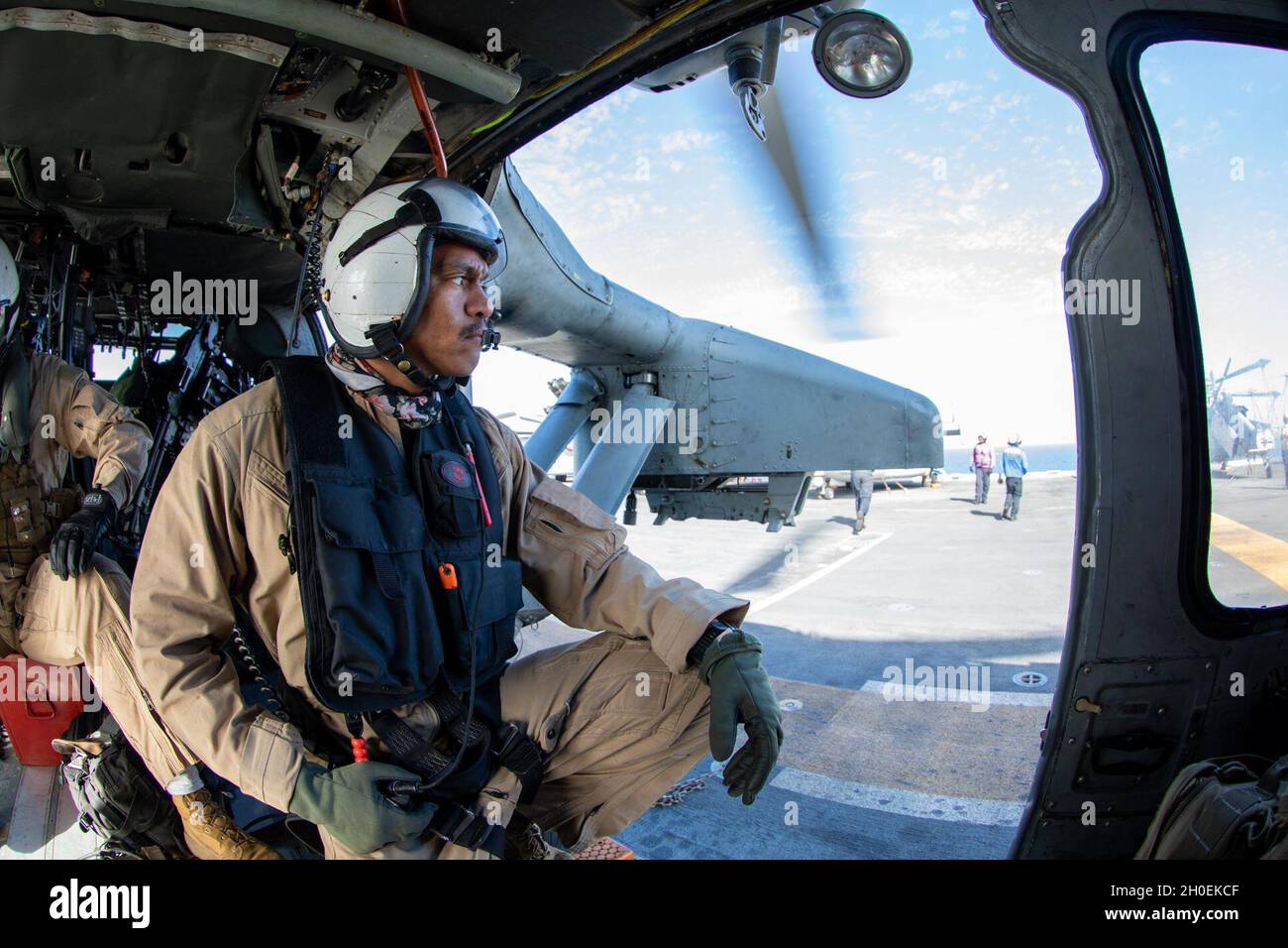 ARABIAN GULF (Feb. 13, 2021) – U.S. Naval Aircrewman (Helicopter) 2nd ...