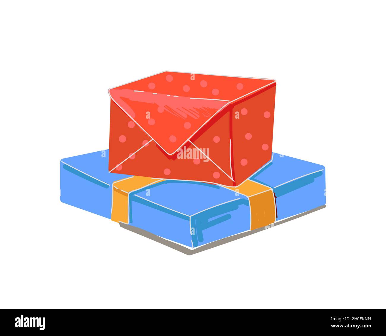 Drawing Of Stack Of Presents