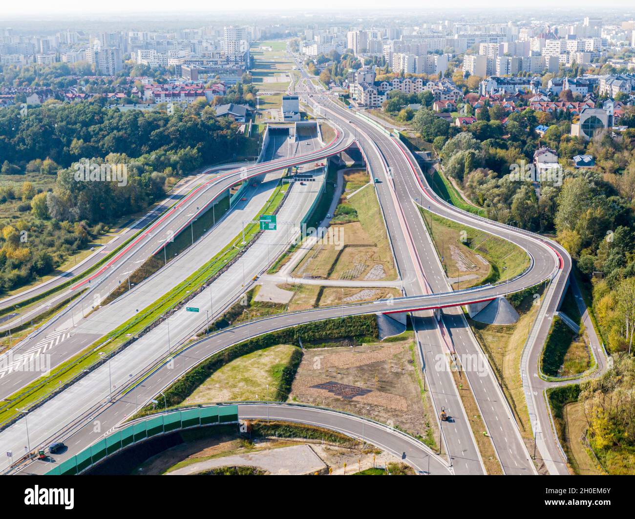 Highway or Freeway road. Wide road with many lanes. Highway for any ...