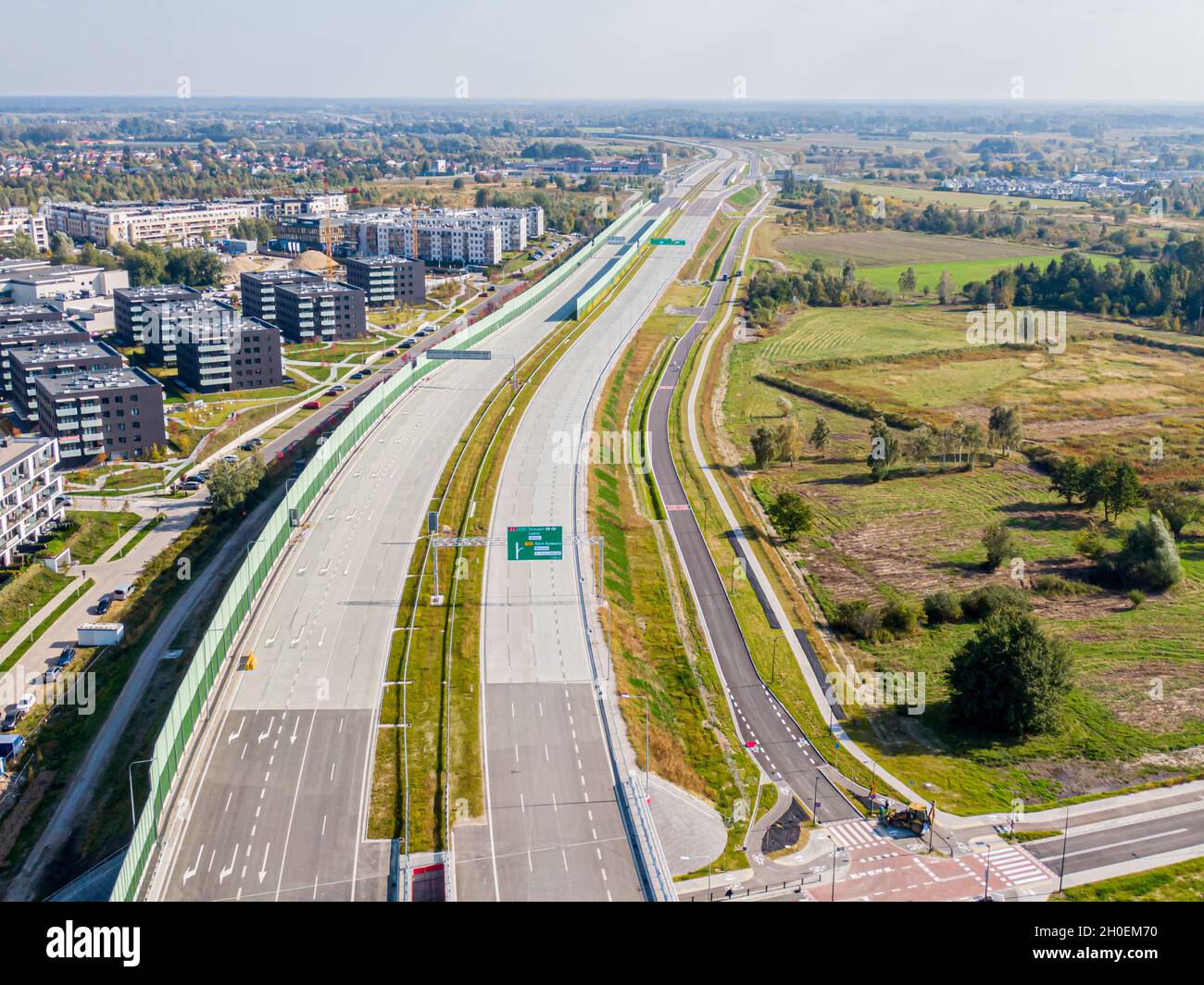 Highway or Freeway road. Wide road with many lanes. Highway for any ...