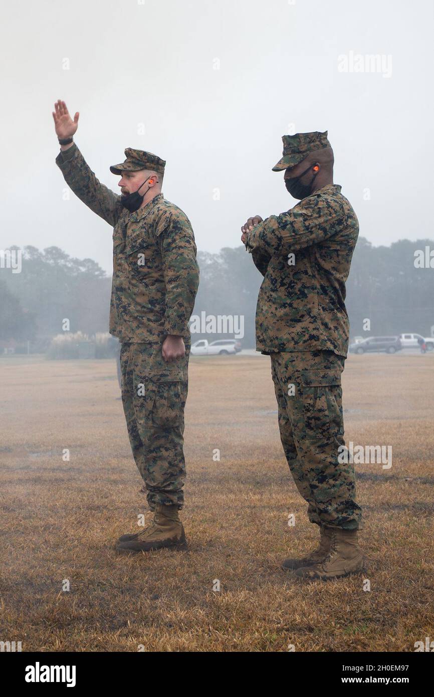 U.S. Marine Corps 1st Lt. Hunter Hageman, a field artillery officer ...
