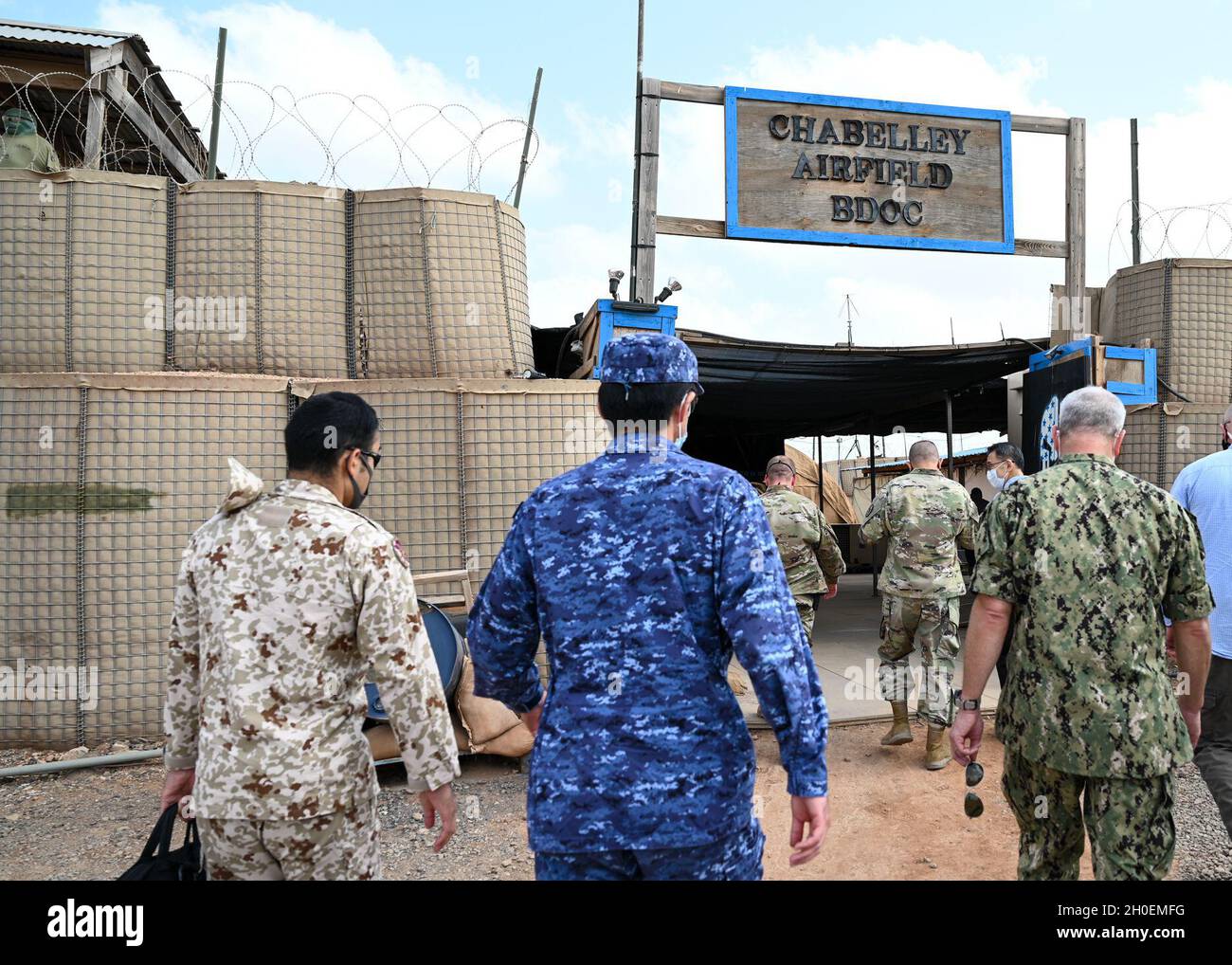 Combined Joint Task Force-Horn of Africa leadership leads a tour of the ...