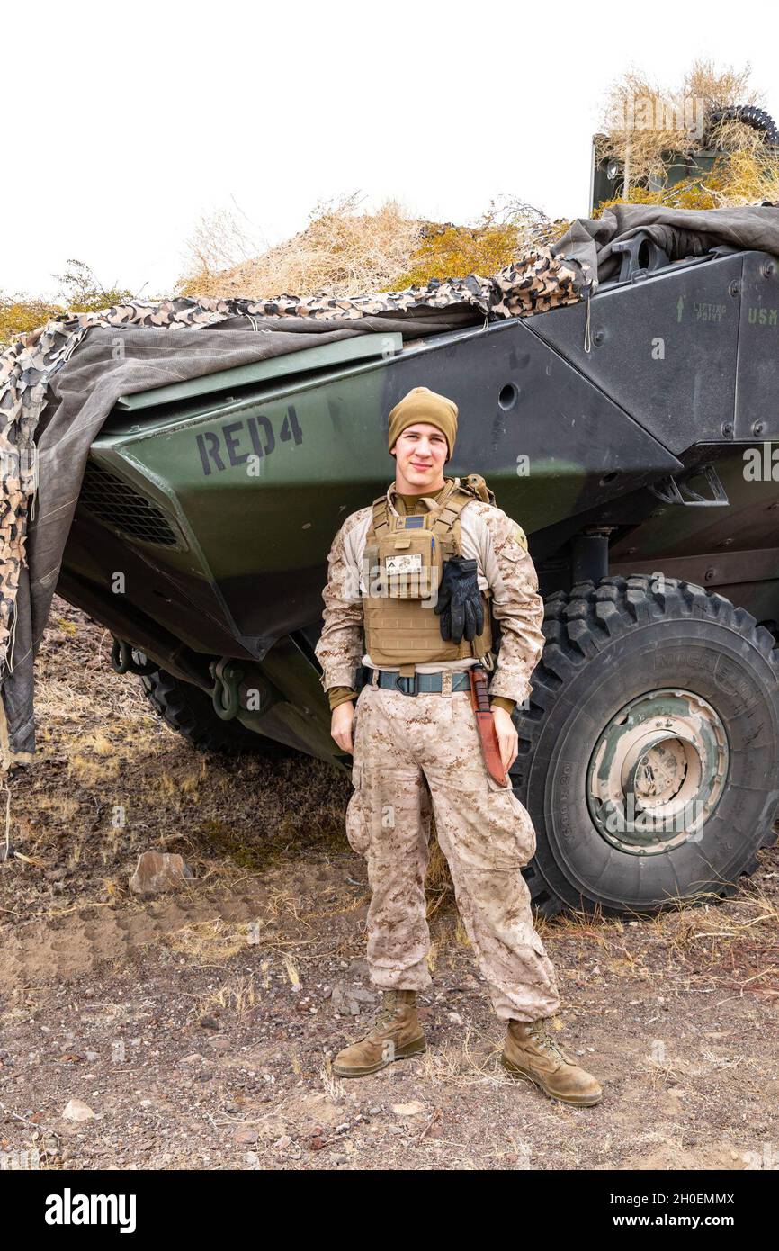 U.S. Marine Lance Cpl. Ethan Blair, an Amphibious Combat Vehicle (ACV ...