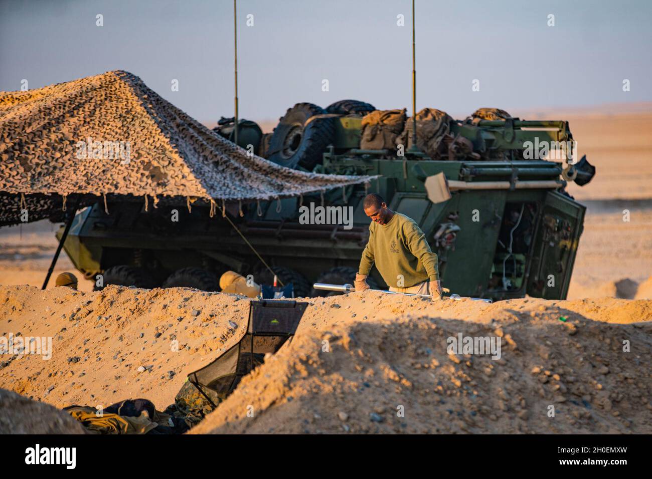 U.S. Marine Corps 1st Sgt. Matthew Walker, company first sergeant of ...
