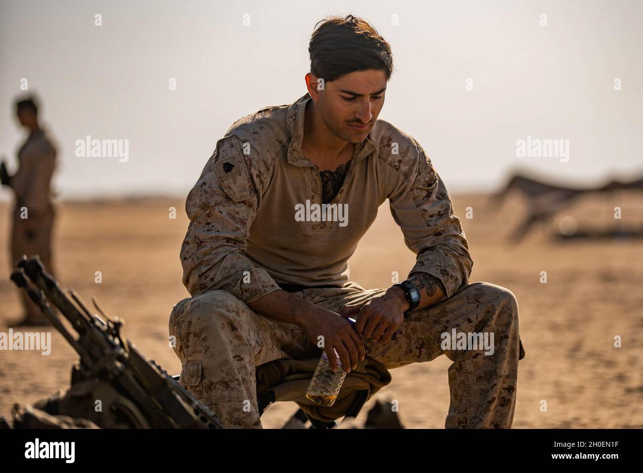 U.S. Marine Corps Sgt. Connar Baker a light armored vehicle crewman ...