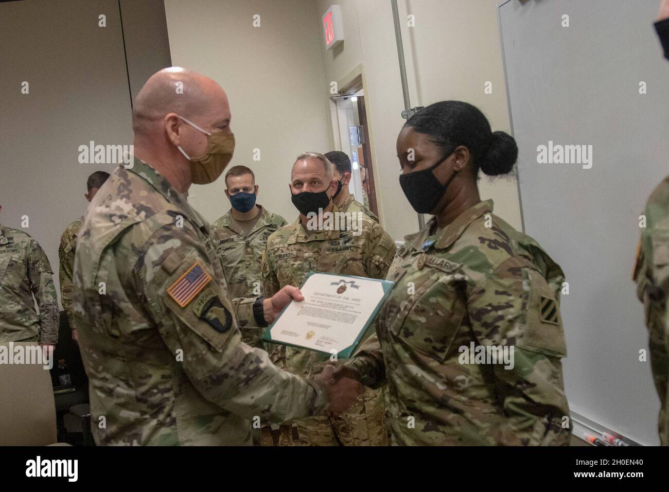 Col. Michael McFadden, commander of the 3rd Combat Aviation Brigade ...