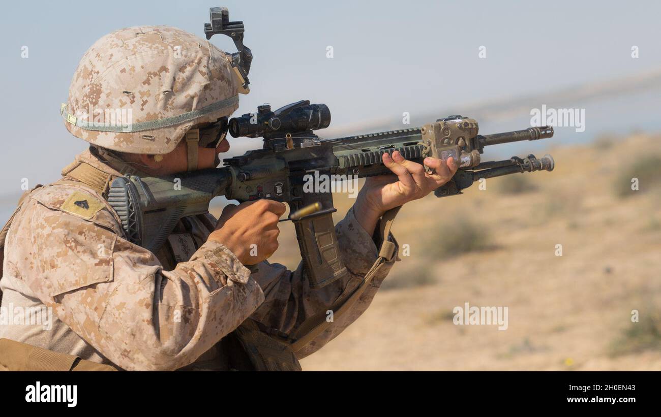 U.S. Marine Corps Cpl. Jovanny Rivera, a rifleman with Bravo Company ...