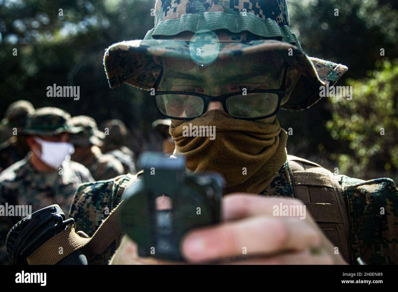 U.S. Marine Pvt. Francesco Baffa, a student with Alpha Company ...