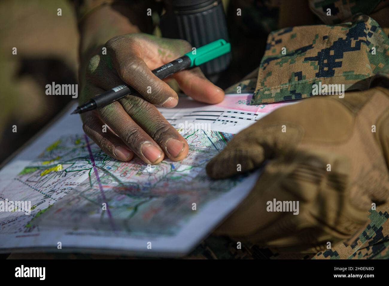 A U.S. Marine with Alpha Company, Infantry Training Battalion, School ...