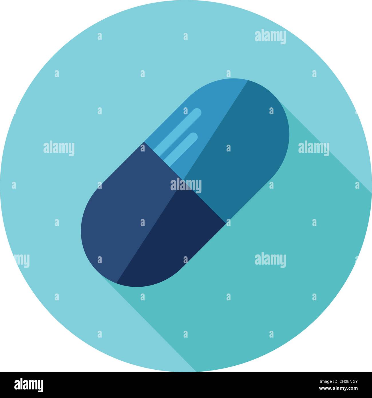 blue and light blue pill medicine flat design Stock Vector Image & Art ...