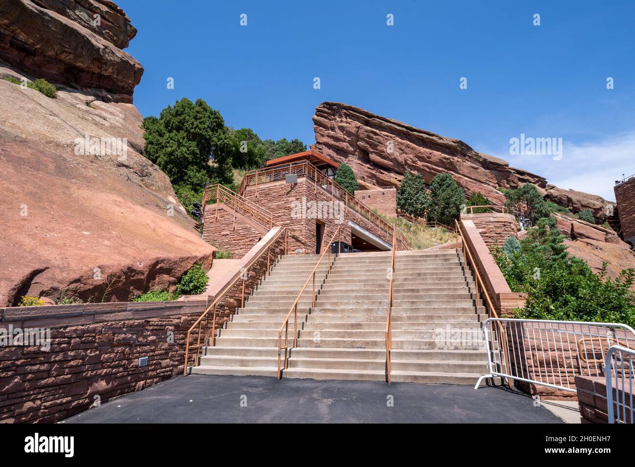 Morrison, Colorado - July 30, 2021: Steps leading up to the Red Rock ...