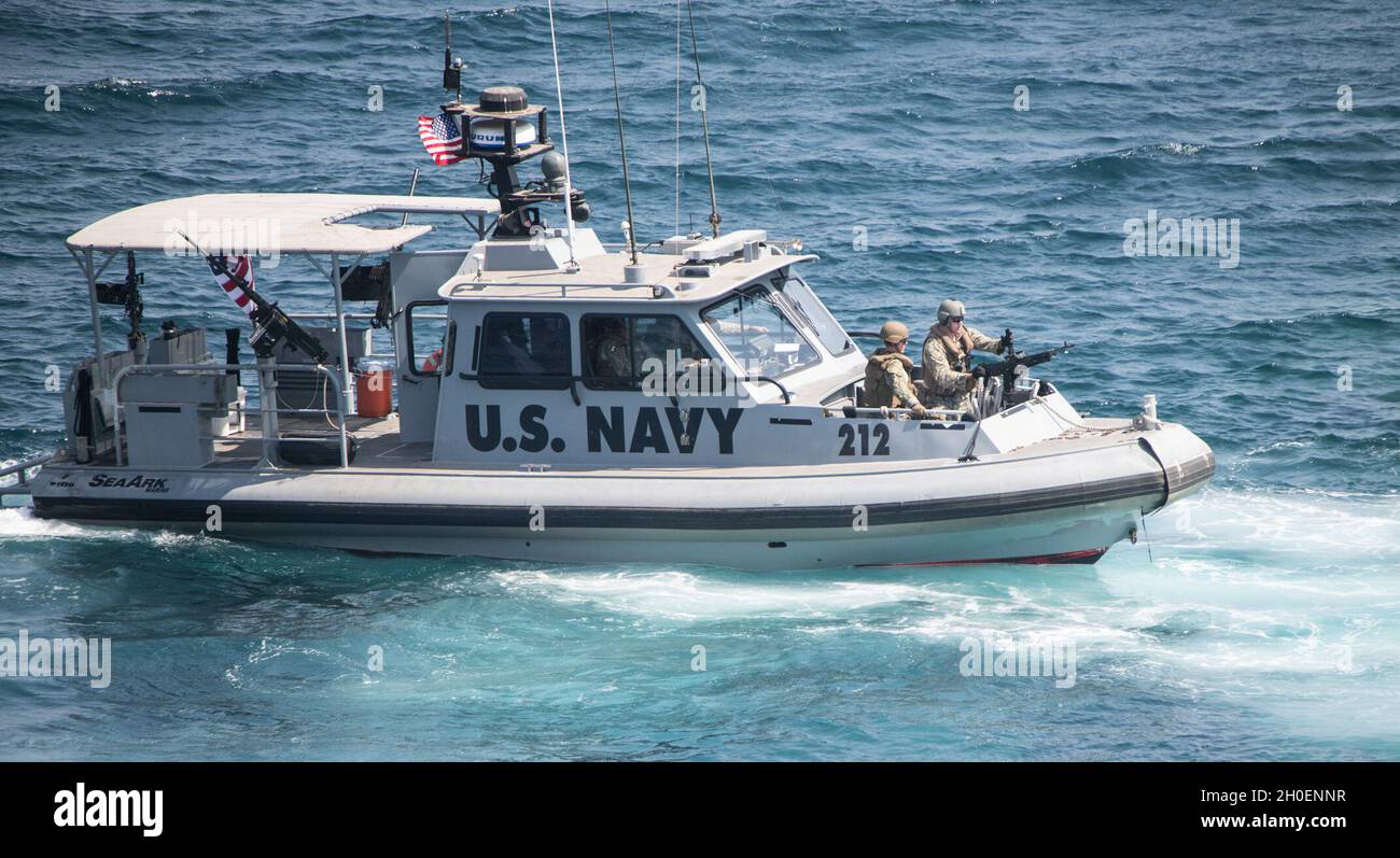 GULF OF TADJOURA, Djibouti (Feb. 16, 2021) U.S. Navy Sailors assigned ...