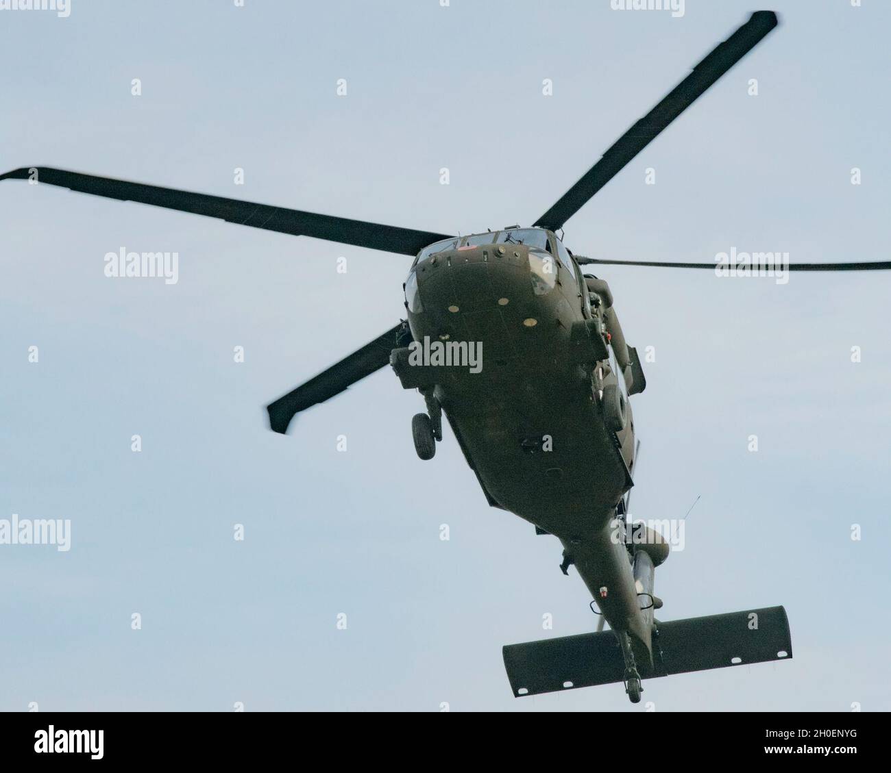 A U.S. Army UH-60 Blackhawk helicopter from the 12th Combat Aviation ...