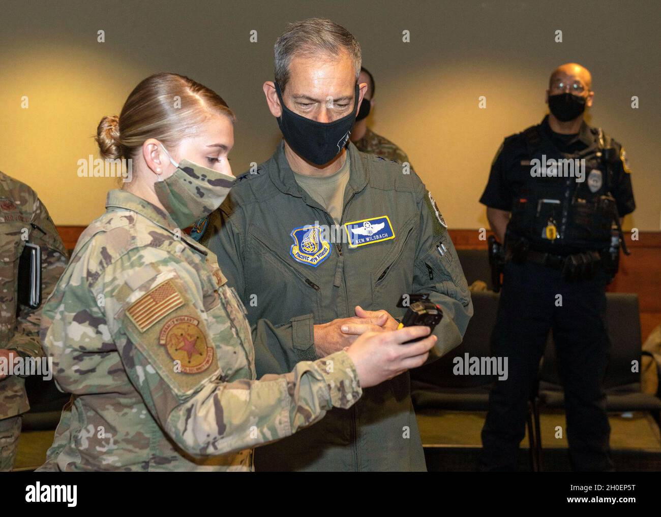 U.S. Air Force Senior Airman Danielle Chose, a police services ...